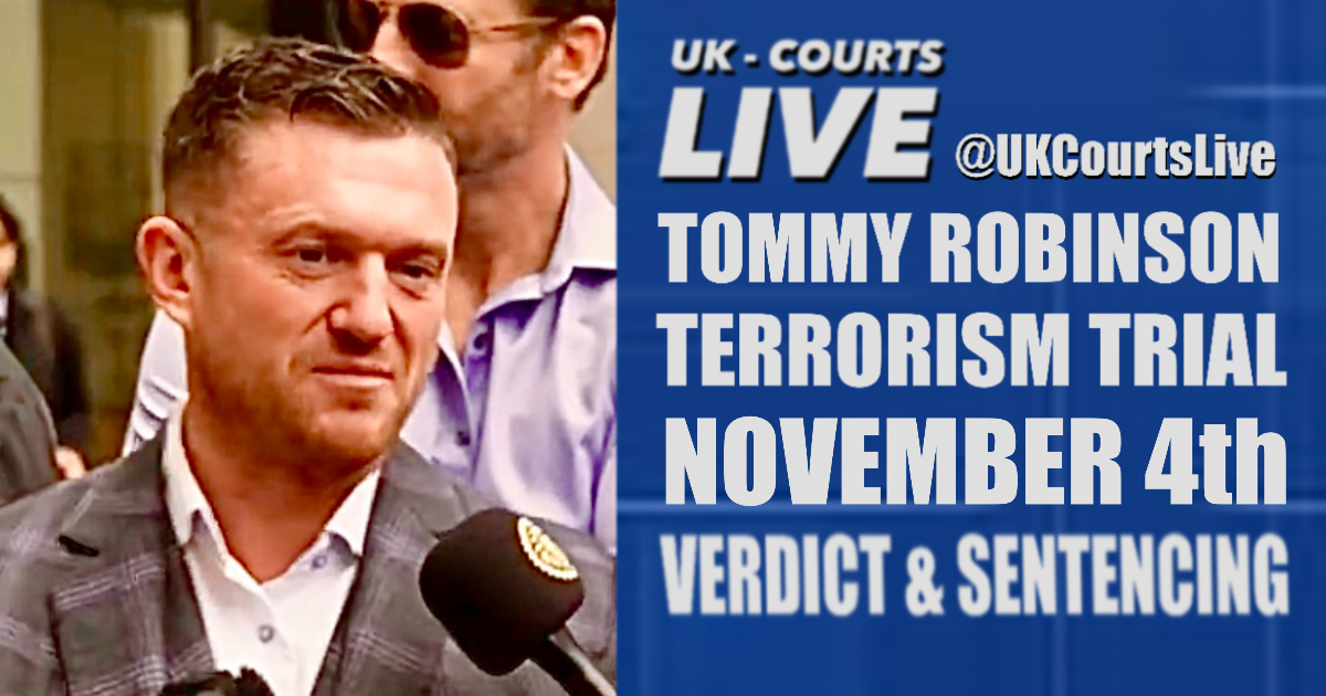 Tommy Robinson - innocent & fully acquitted | VPNews — UK Crime & Court ...